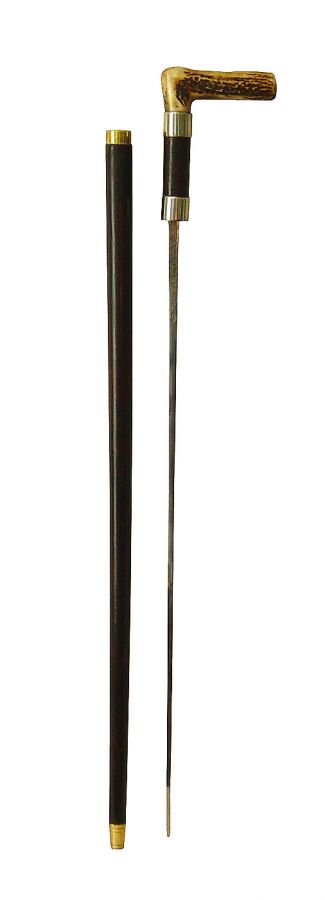 Sword Stick with Antler Handle - Swordsticks | swagger sticks | Canes ...