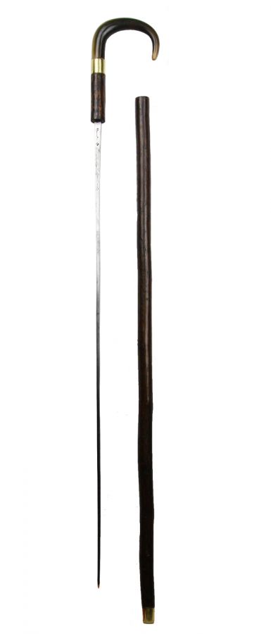 Curved Horn Handle Stick - Swordsticks | swagger sticks | Canes ...